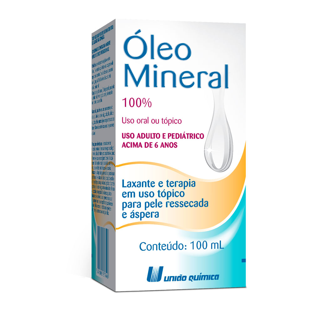 Óleo Mineral 100% União Química 100ml - Farmacia Indiana
