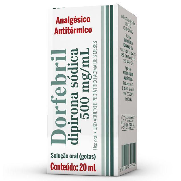 Dorfebril 500mg Solução 20ml - Farmacia Indiana