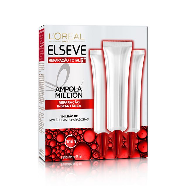 Ampola Tratamento Capilar Elseve Reparação Total5 Instantânea 3 ...