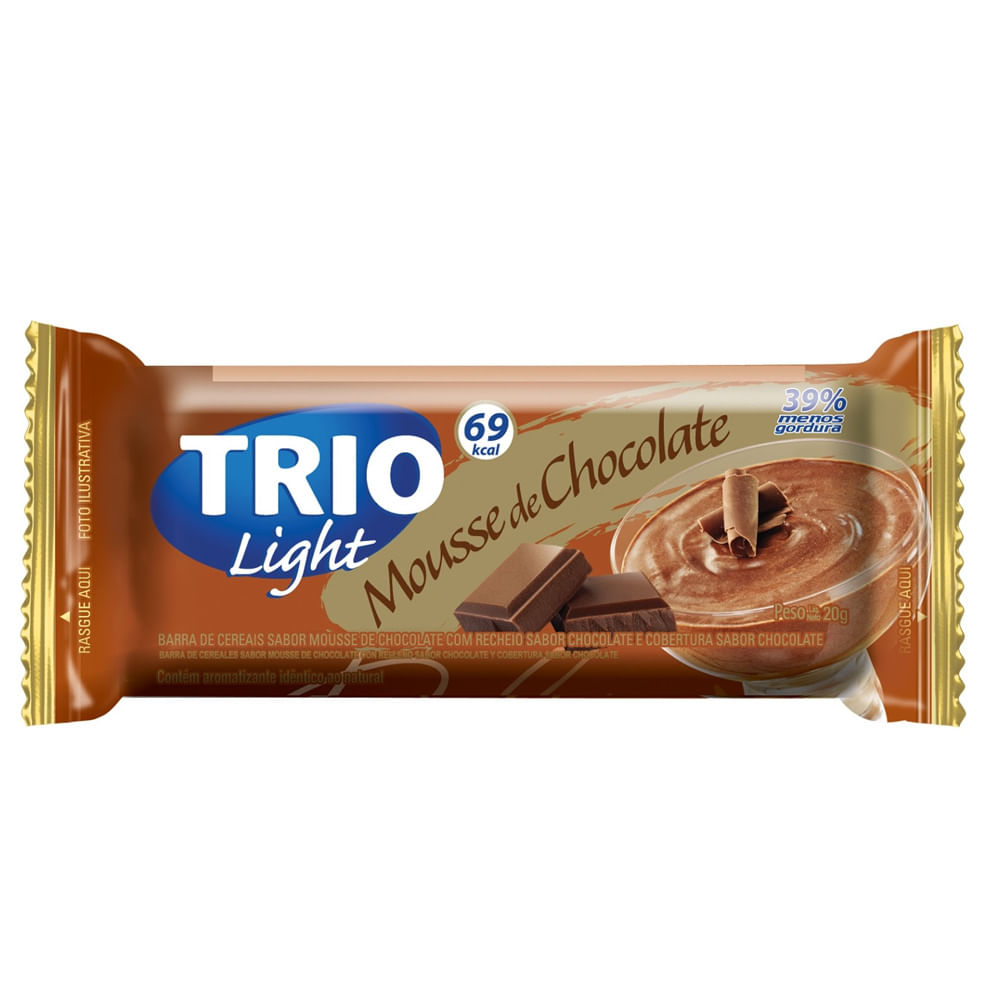 Cereal Trio Light Mousse Chocolate 20g - Farmacia Indiana
