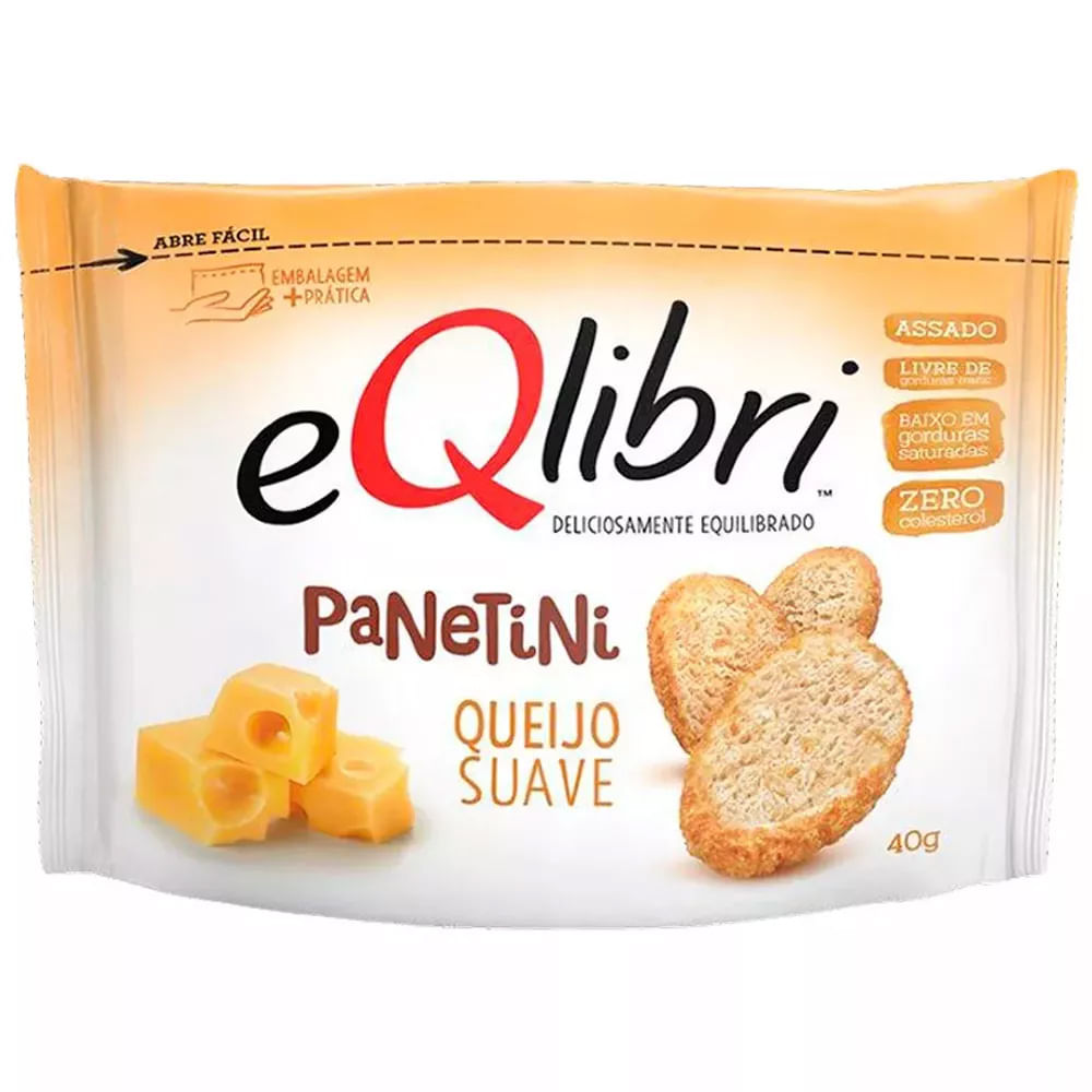 Mini Torradinhas Equilibri Queijo Suave 40g - Farmacia Indiana