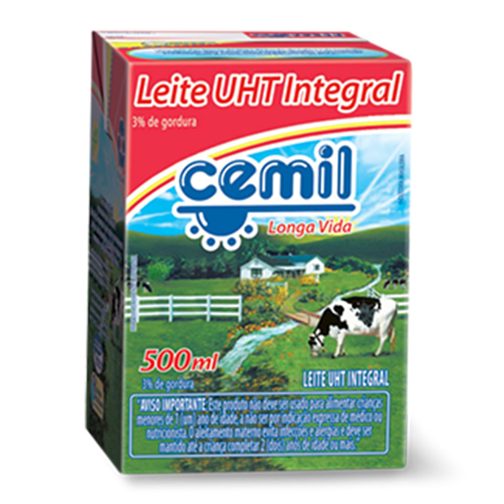 LEITE CEMIL UHT INTEGRAL 500 ML. - Farmacia Indiana