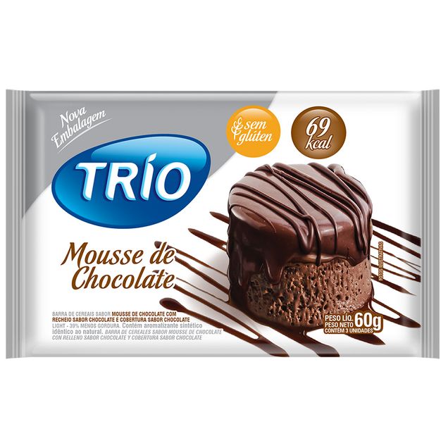 Cereal Trio Mousse Chocolate 3 Unidades | Farmácia Indiana - Farmacia ...
