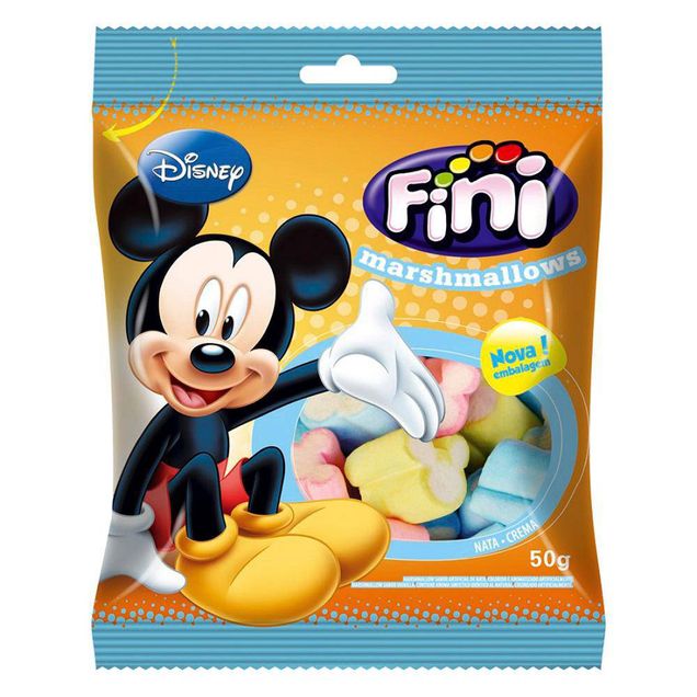 Bala Fini Marshmallow Mickey 50g - Farmacia Indiana