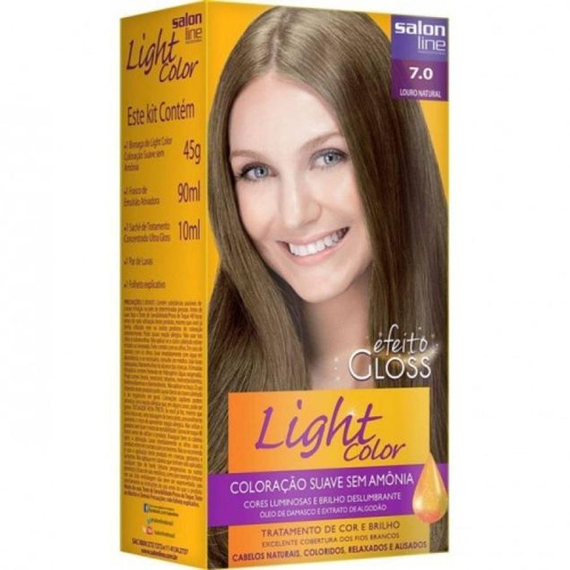 Tintura Capilar Salon Line Light Color 7.0 Louro Natural - Farmacia Indiana