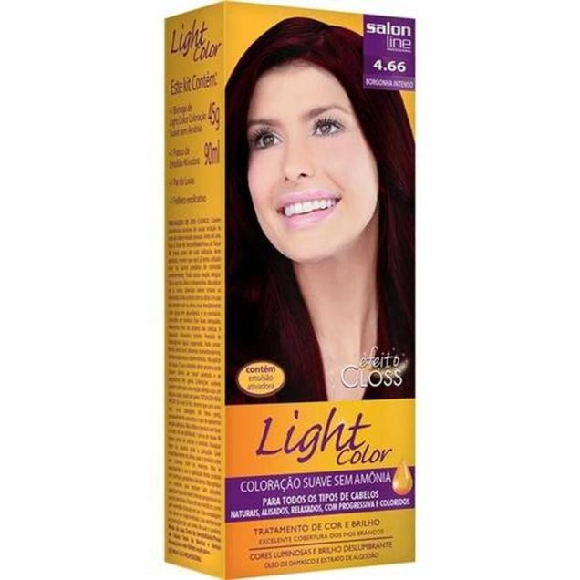 Tintura Capilar Salon Line Light Color 4.66 Borgonha Intenso - Farmacia ...