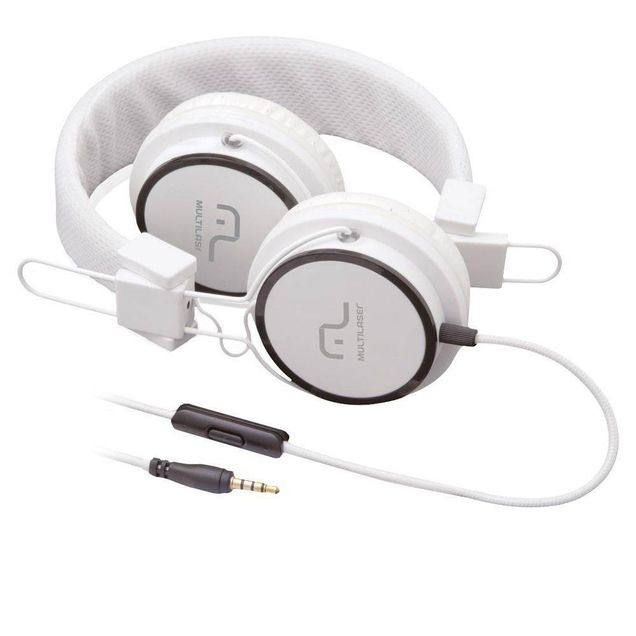 Headphone Multilaser PH087 com Microfone Branco P2 - Farmacia Indiana