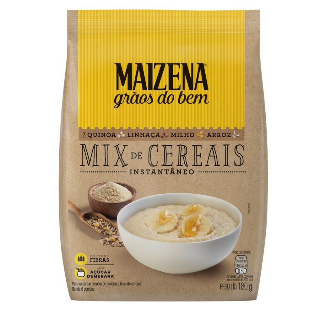 Mix Maizena Grãos do Bem Cereais Instantâneo 180g - Farmacia Indiana