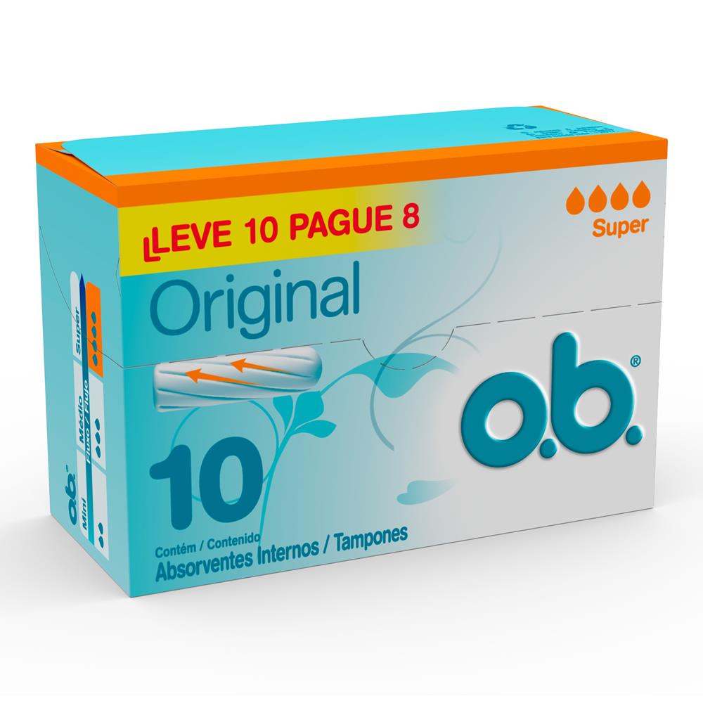 Absorvente Interno OB Original Super 10 Unidades - Farmacia Indiana