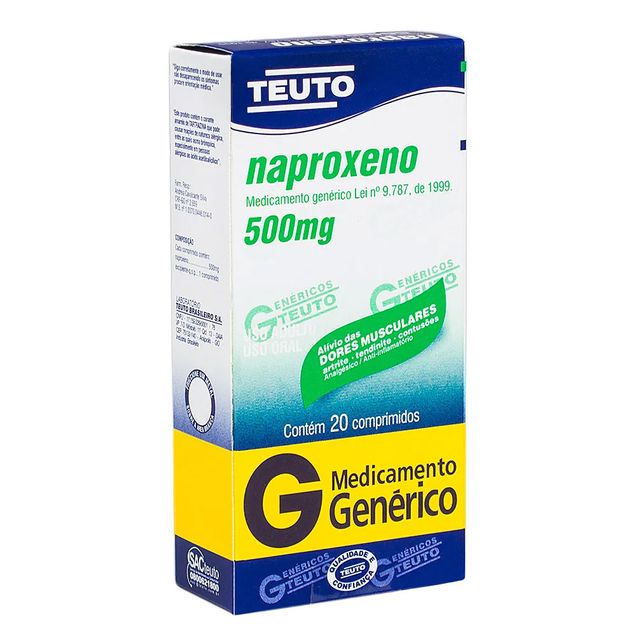 Naproxeno Sódico 500mg 20 Comprimidos - Farmacia Indiana