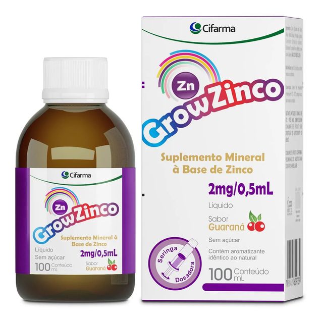 Grow Zinco X Solução 100ml - Farmacia Indiana