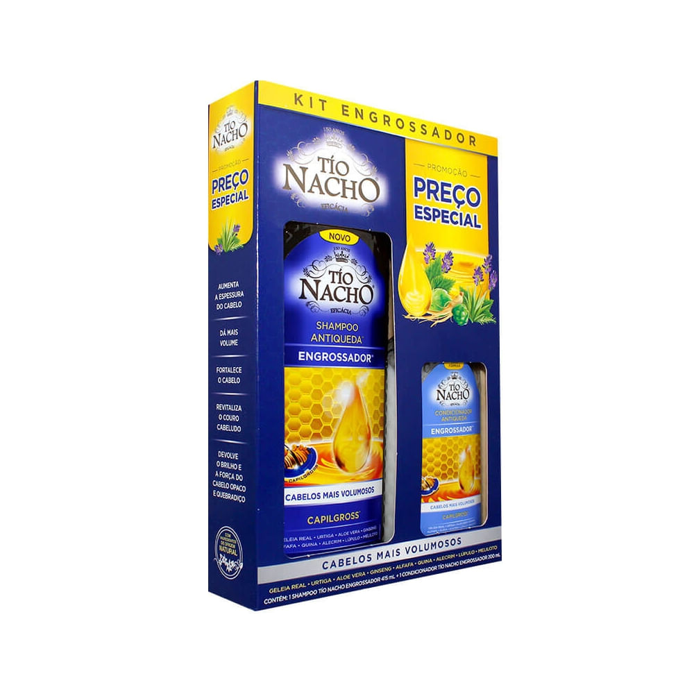 Shampoo 415ml+condicionador 200ml Tio Nacho Engrossador Preço Especial ...