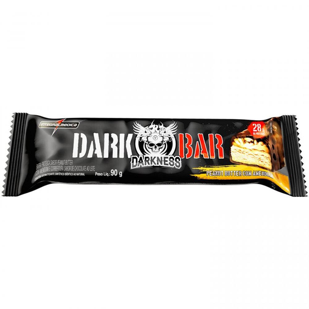 Dark Bar Integral Médica Darkness Peanut Butter com Amendoim 90g ...
