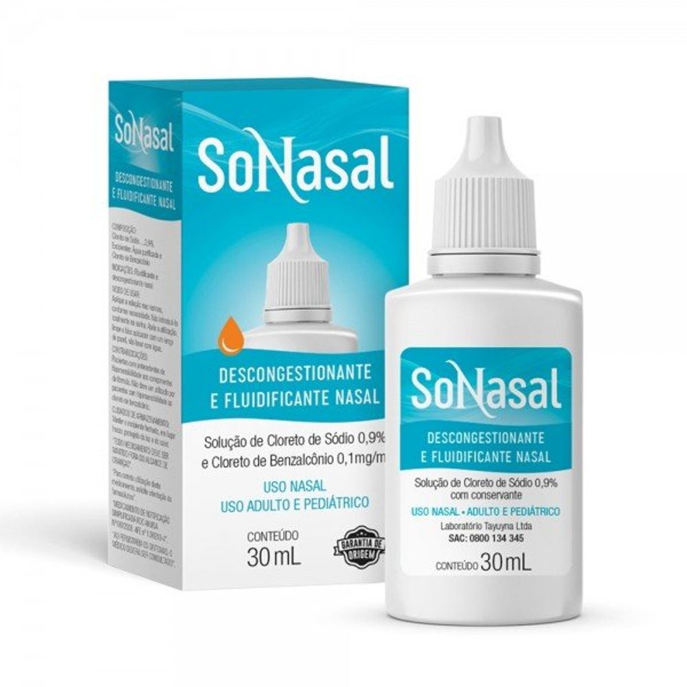 Sonasal 0,9% Solução Nasal 30ml - Farmacia Indiana