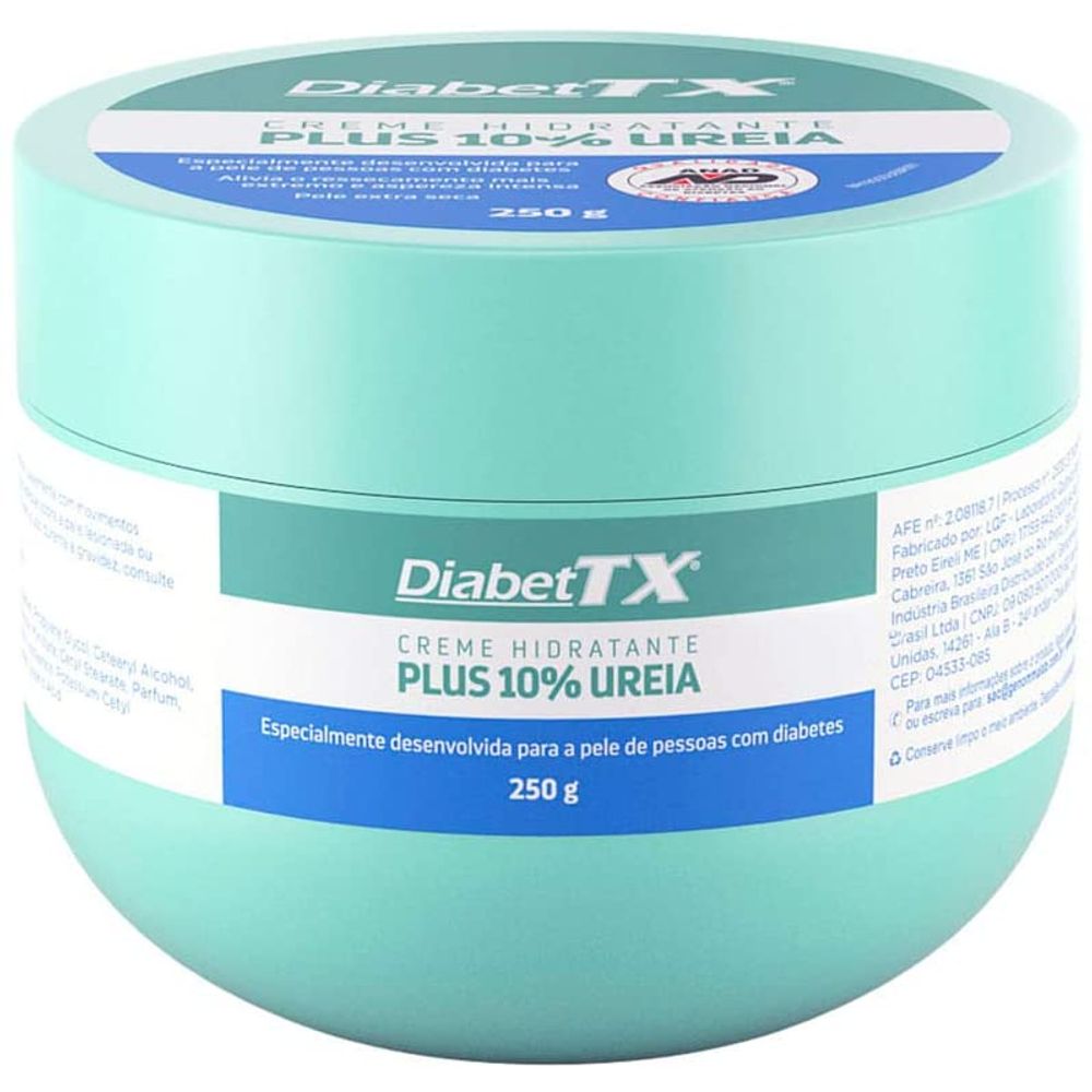 Creme Hidratante Diabetex Plus 10% Uréia 250g - Farmacia Indiana
