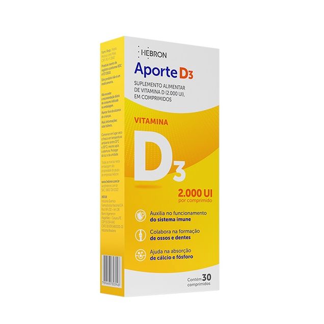 Aporte D3 30 Comprimidos - Farmacia Indiana