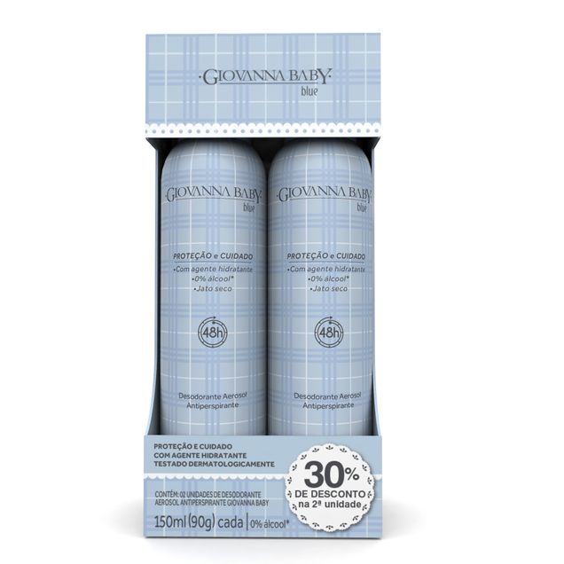 Desodorante Giovanna Baby Aerossol Blue 2 Unidades - Farmacia Indiana