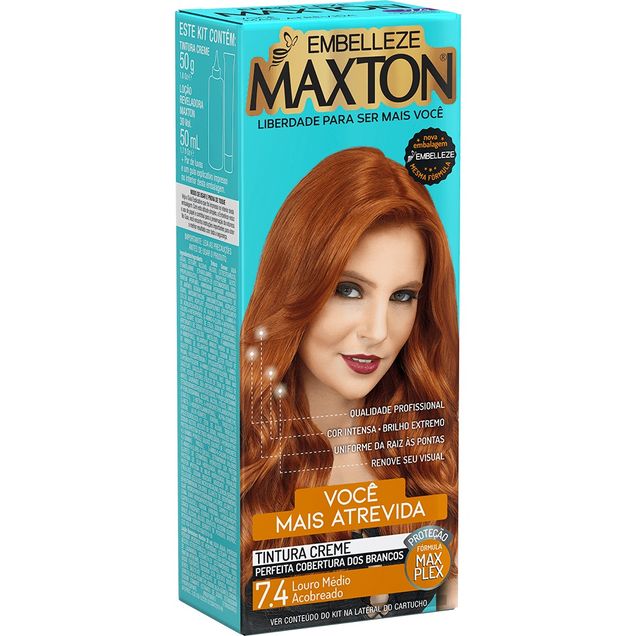 Tinta Maxton Kit Prático 7.4 Louro Médio Acobreado - Farmacia Indiana
