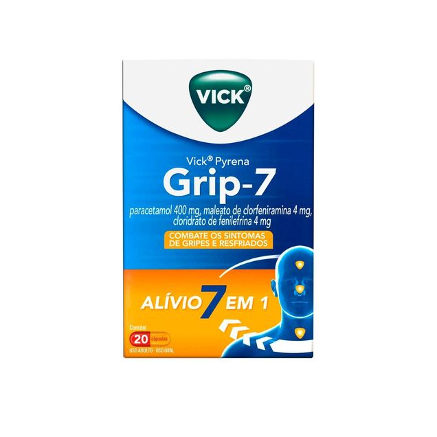 Vick Pyrena Grip 7 20 Cápsulas - Farmacia Indiana