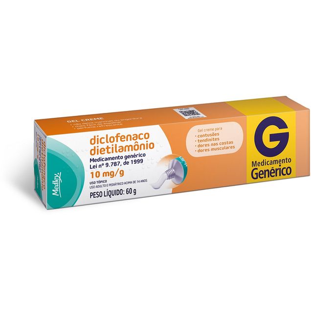 Diclofenaco Dietilamonio 1% Medley Genérico 60g - Farmacia Indiana