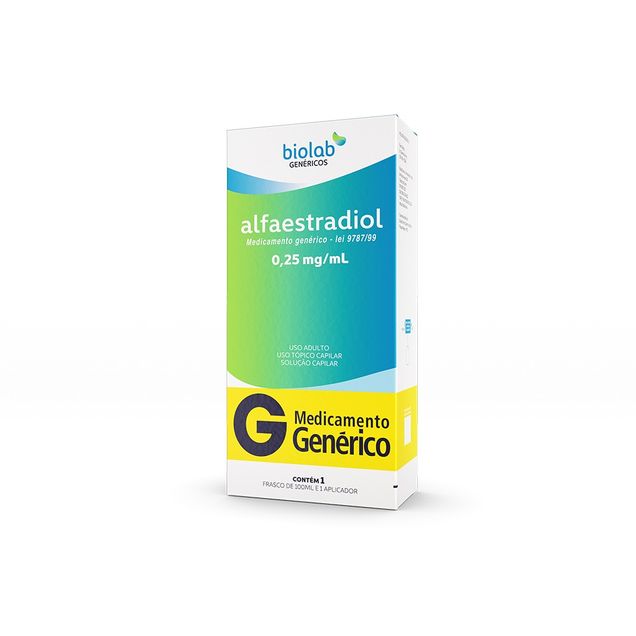 Alfaestradiol 0,25mg/ml 100ml Genérico Biolab - Farmacia Indiana