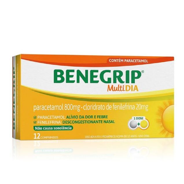 Benegrip Multi Dia 12 Comprimidos - Farmacia Indiana