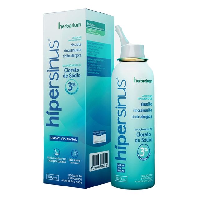 Solução Nasal Hipersinus 3% 100ml - Farmacia Indiana