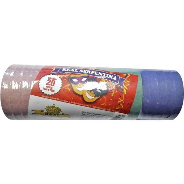 Serpentina Carnaval Real Seda 1x10cm 20 Rolinhos - Farmacia Indiana