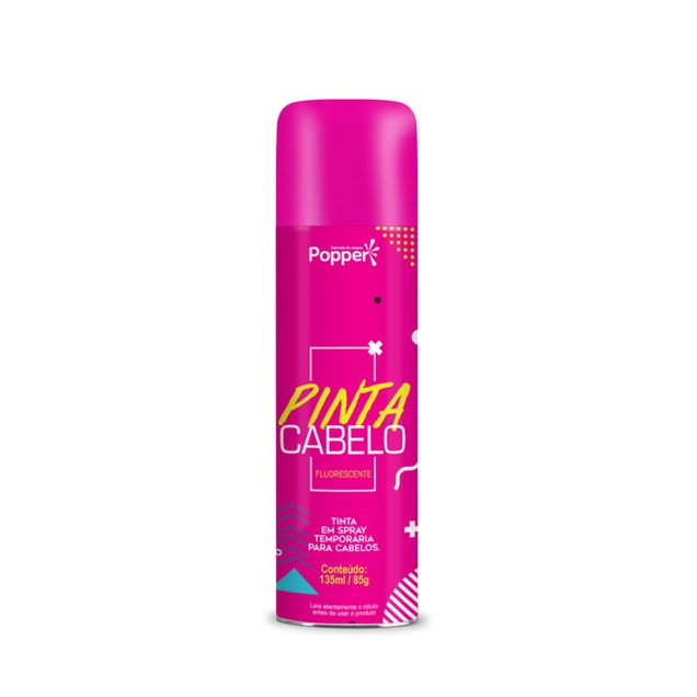 Tinta Spray Temporária Para Cabelo Popper Rosa 135ml - Farmacia Indiana