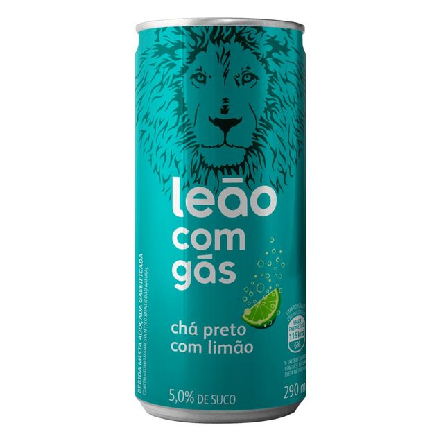 Chá Gelado Ice Tea Leão Zero Sabor Limão com Gás Lata 290ml - Farmacia ...