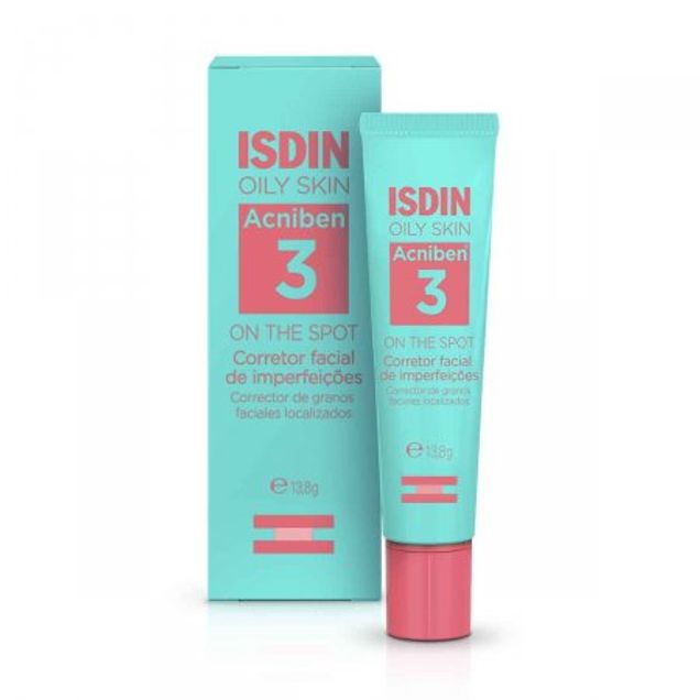 Gel Secativo para Espinhas Isdin Oily Skin Acniben 3 On The Spot 13,8g ...